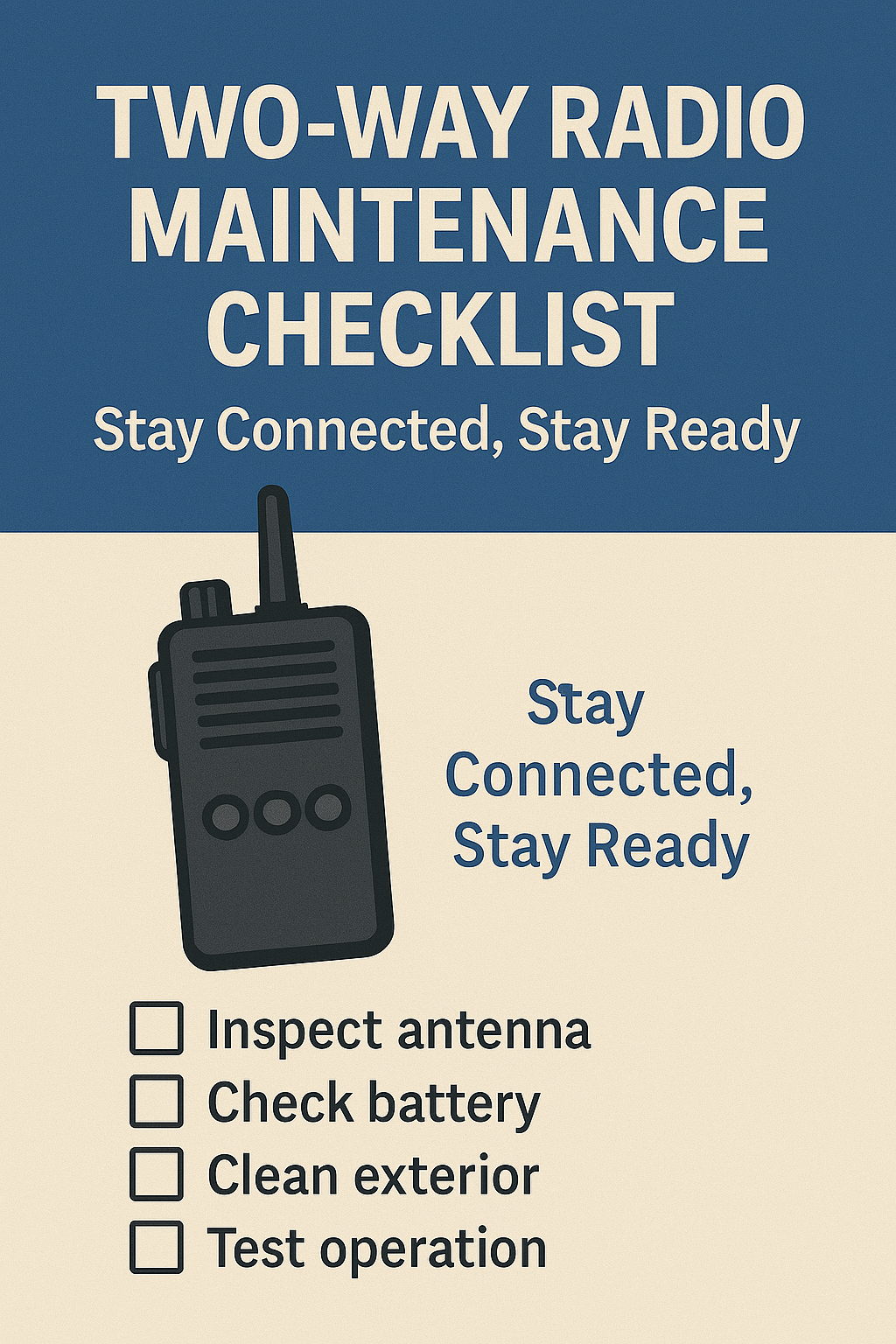 Two-Way Radio Maintenance Checklist: Stay Connected, Stay Ready ...
